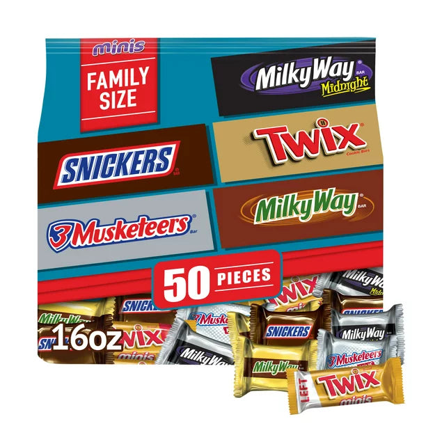 Snickers, Twix, Milky Way & More Assorted Milk Chocolate Candy Bar - 5 ...